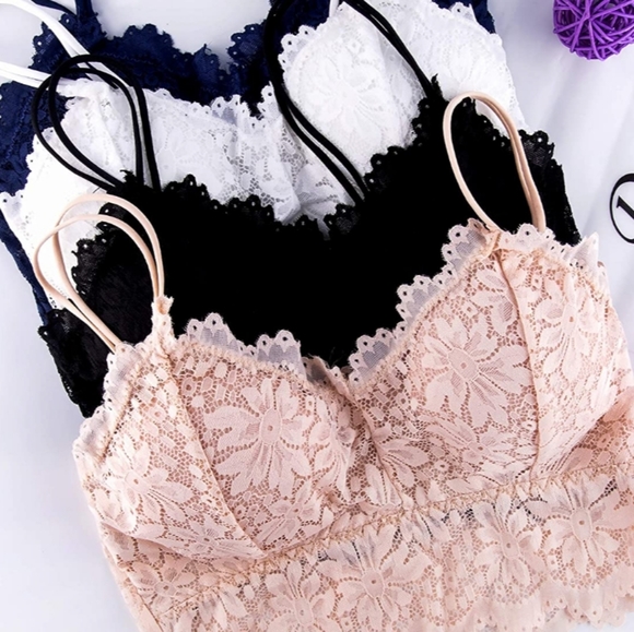 Intimates & Sleepwear | 5 Pcs Lace Bra For Women Bralette Padded Lace ...